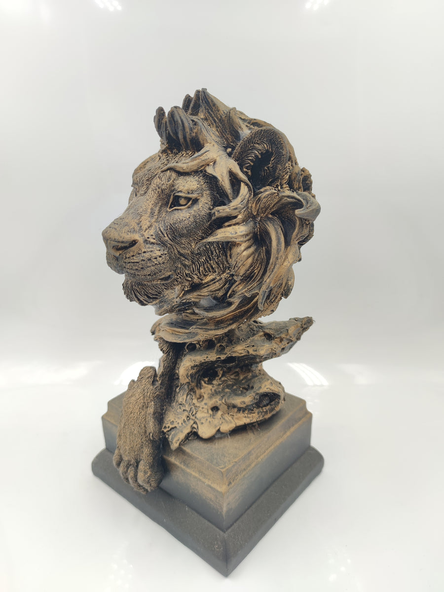 VINTAGIFT Dignified Resin Lion Head Statues for Home – outourgarden
